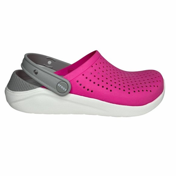 CROCS | Shoes | Crocs Literide Slip On Clog Youth Girls Size 6 J6womens Size 8 Pink | Poshmark